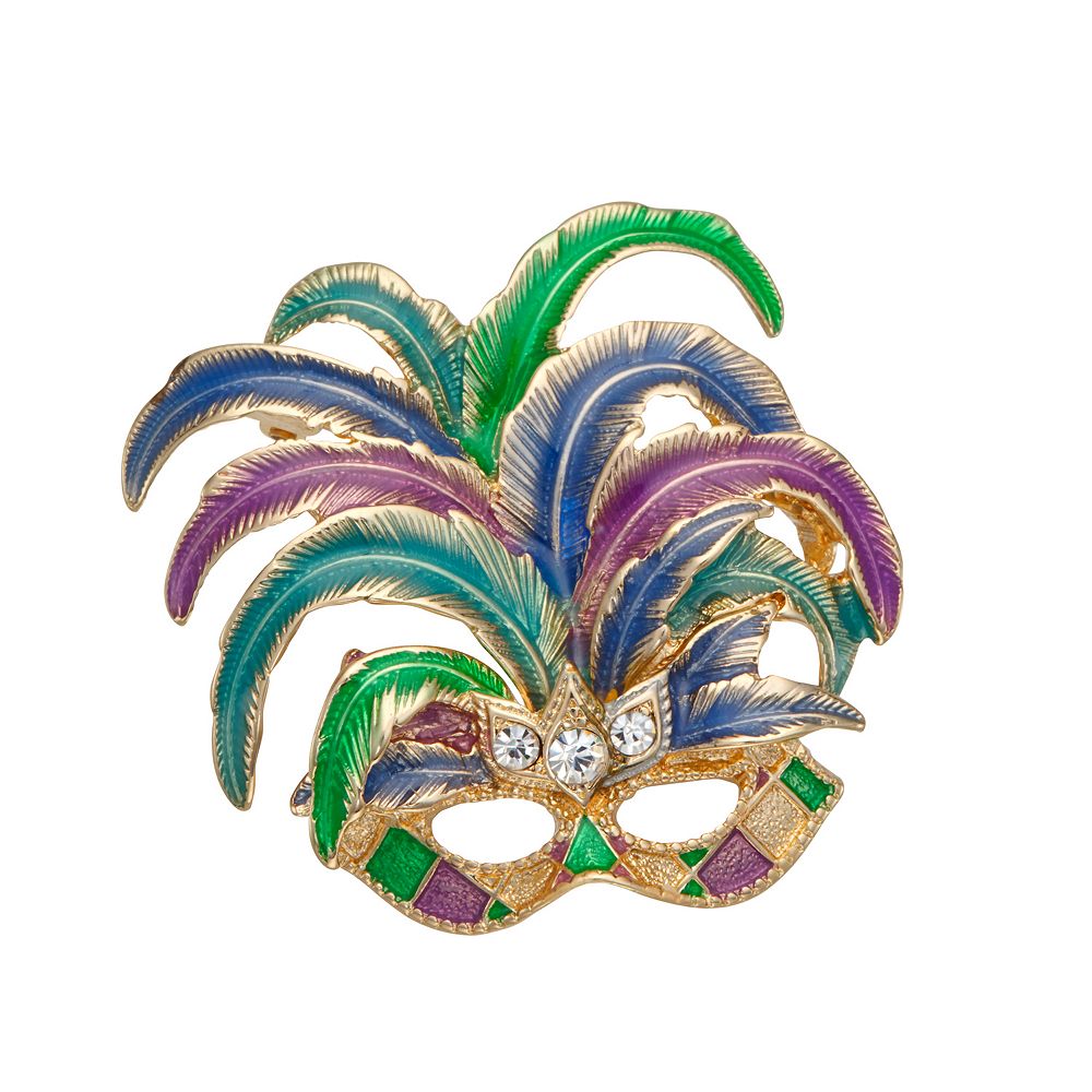 Napier Pin Into Winter Masquerade Mask Pin