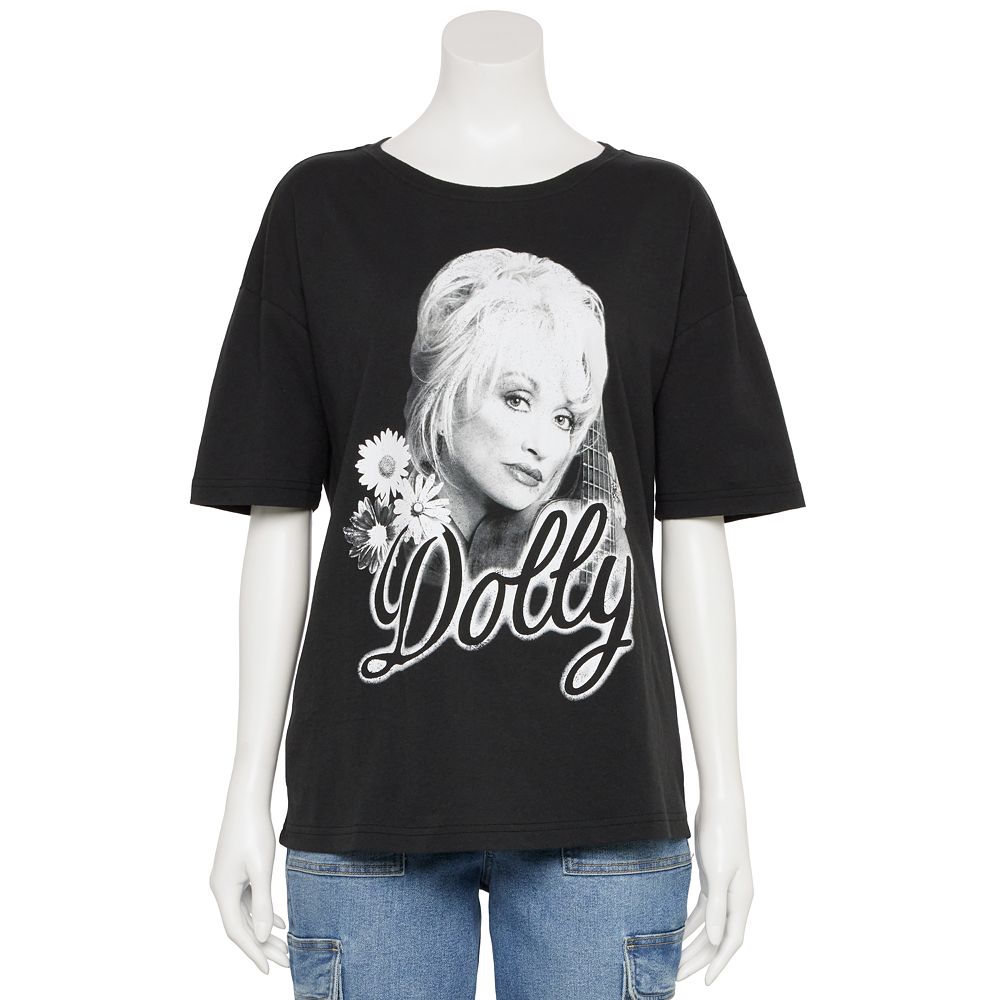 Juniors' Dolly Daisy Short Sleeve Boyfriend Graphic Tee