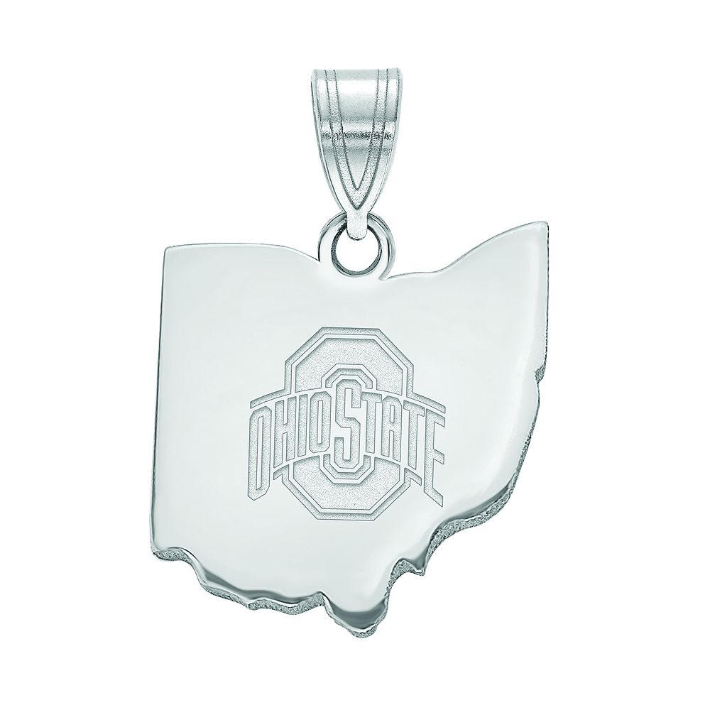 LogoArt Sterling Silver Ohio State University State Pendant