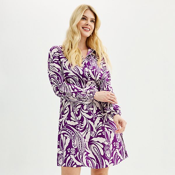 Women's INTEMPO™ Wrap Long Sleeve Shirt Dress