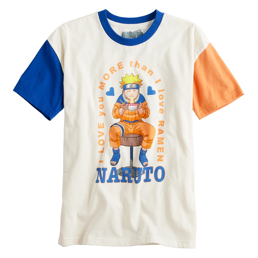 Boys 8-20 Naruto "I Love You More Than Ramen" Drop Shoulder Color Block ...