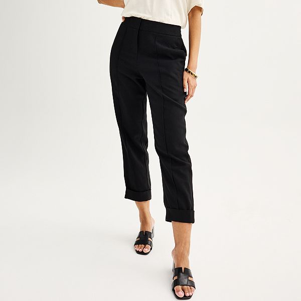 Women's Nine West Pintuck Roll Cuff Pants