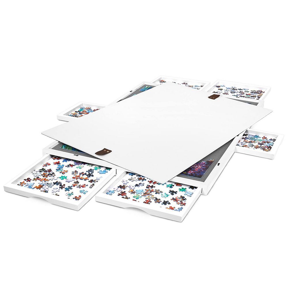 1000 Piece Puzzle Board 23” x 31” Wooden Jigsaw Puzzle Table & Trays