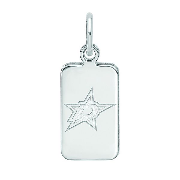 LogoArt Sterling Silver Dallas Stars Tag Pendant