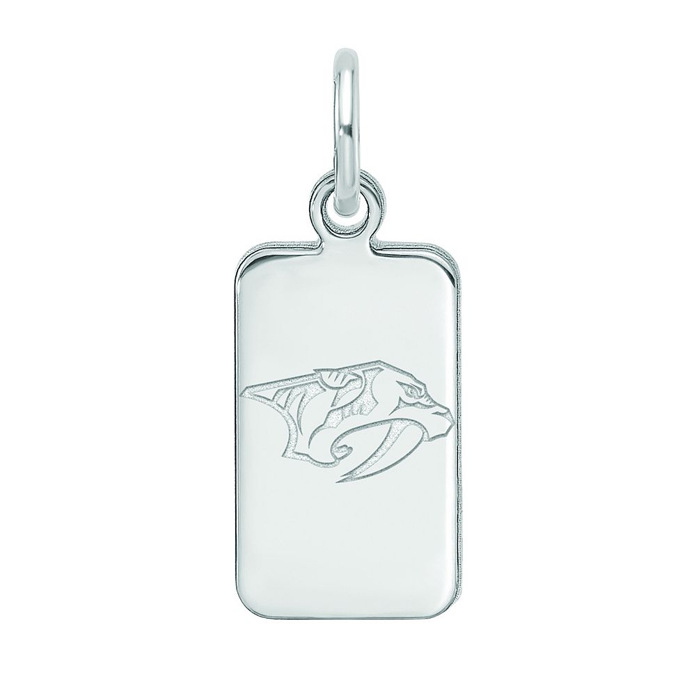 LogoArt Sterling Silver Nashville Predators Tag Pendant