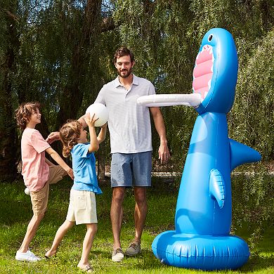 Coconut Grove Giant Inflatable Basketball Set - Finn the Shark