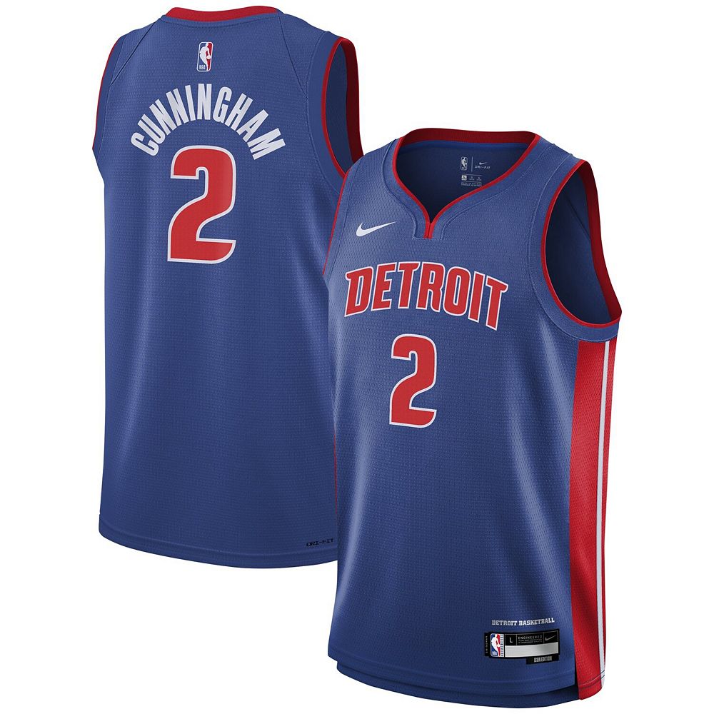 Youth Nike Cade Cunningham Blue Detroit Pistons Swingman Jersey - Icon ...