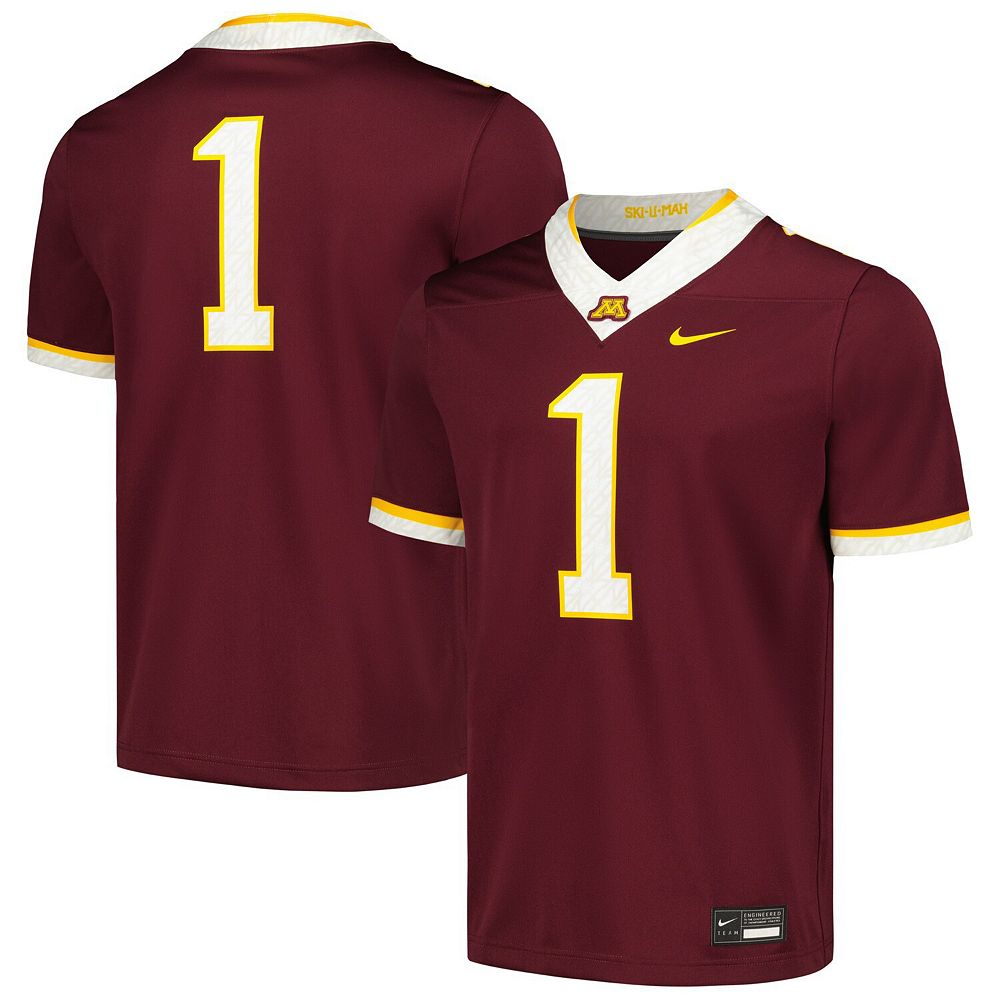 Men's Nike #1 Maroon Minnesota Golden Gophers Untouchable Football ...