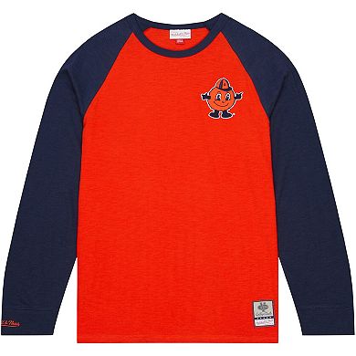 Men's Mitchell & Ness Orange Syracuse Orange Legendary Slub Raglan Long ...