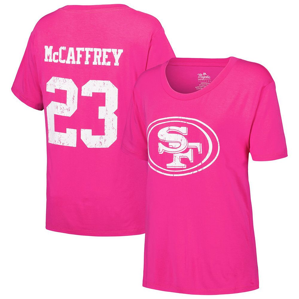 Women's Majestic Threads Christian McCaffrey Pink San Francisco 49ers ...