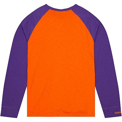 Men's Mitchell & Ness Orange Clemson Tigers Legendary Slub Raglan Long ...