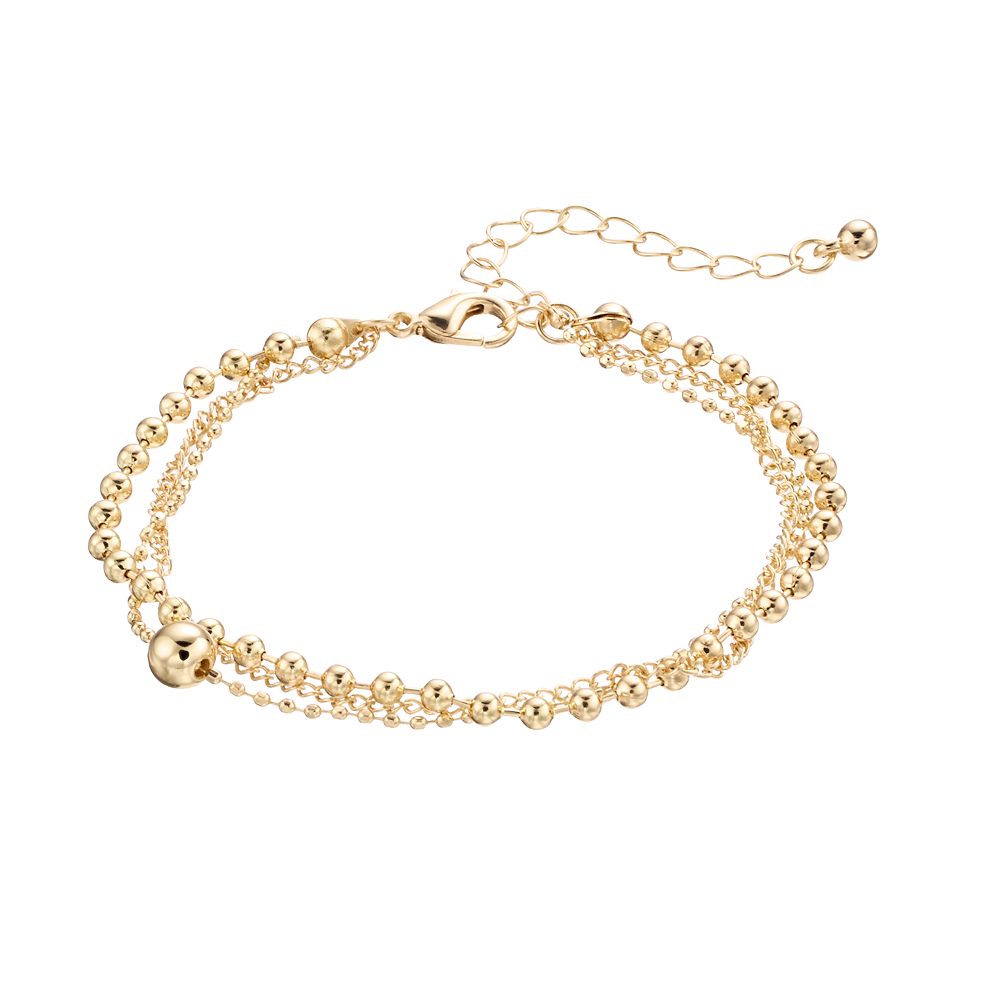 PANNEE BY PANACEA Triple-Strand Ball Chain Bracelet