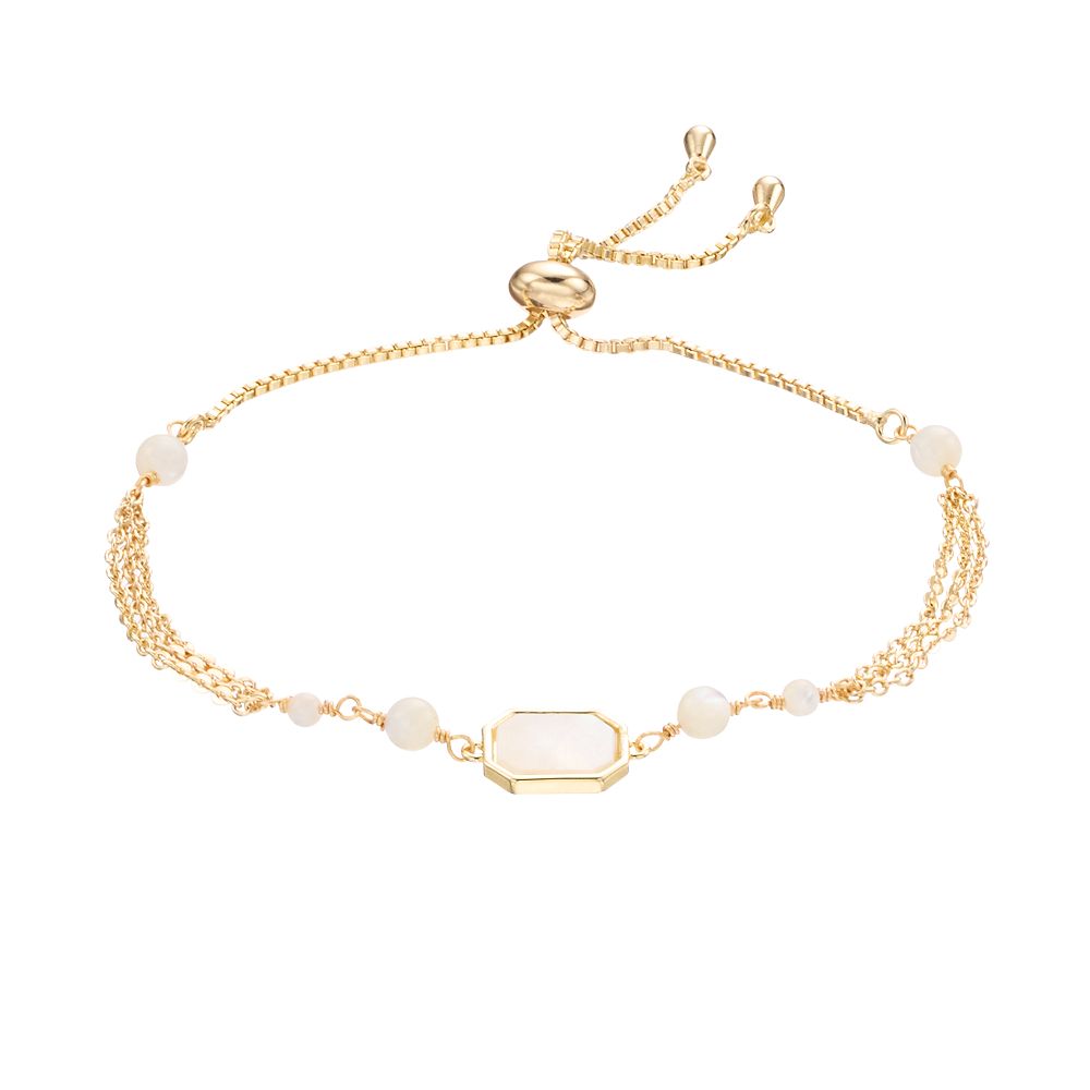 PANNEE BY PANACEA Gold Tone Mother Of Pearl Adjustable Bracelet