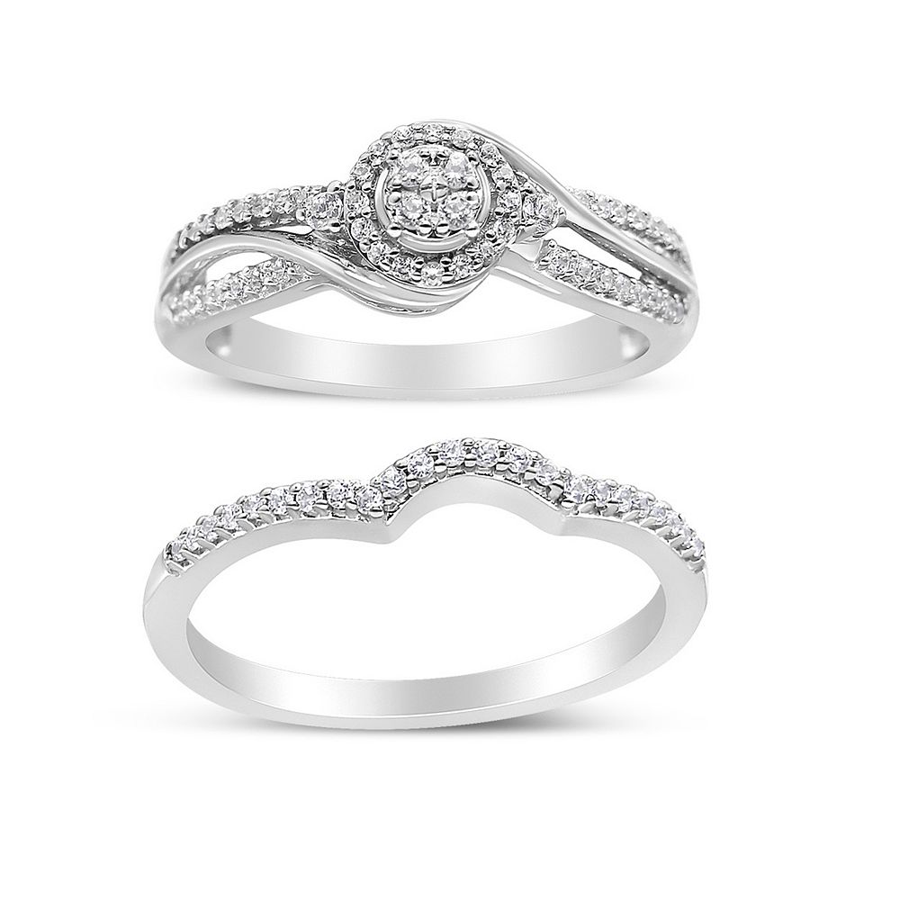 Haus of Brilliance Sterling Silver 1/3 Carat T.W. Diamond Composite ...