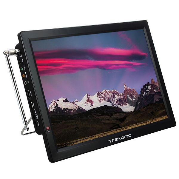 Trexonic Portable Rechargeable 14-in. LED TV & Built-In Digital Tuner