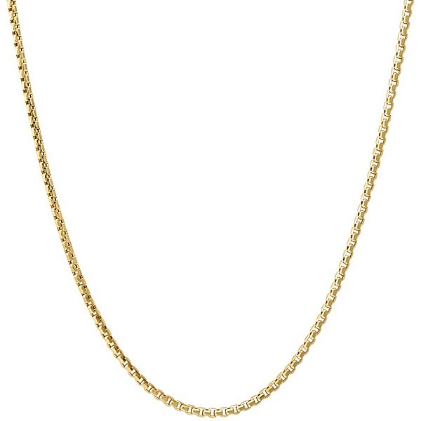Jordan Blue 10k Gold Box Chain Necklace