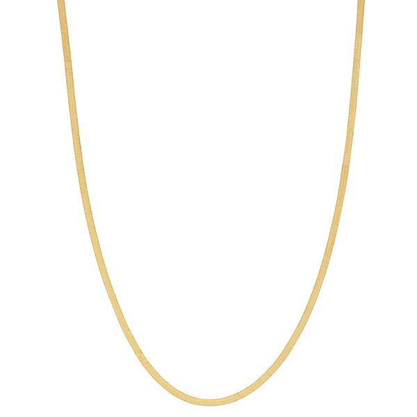 Jordan Blue 10k Gold Herringbone Chain Necklace