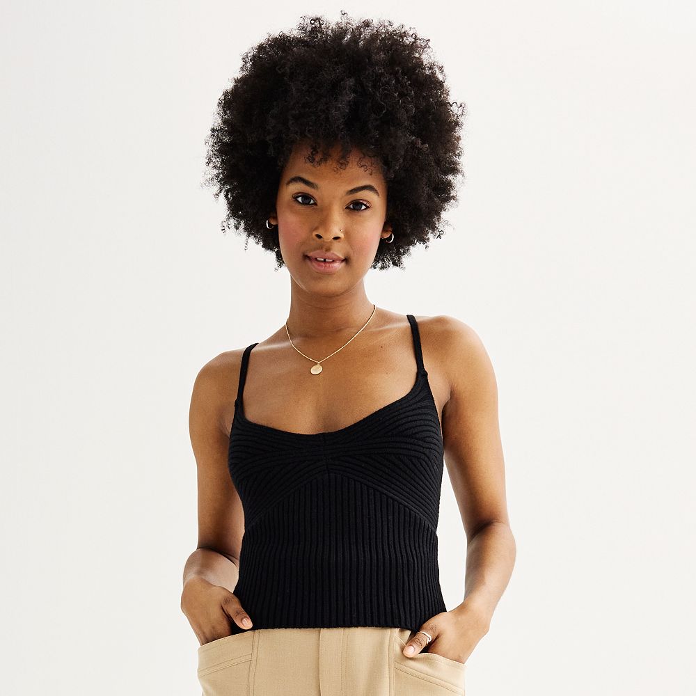 Juniors' SO® Rib Sweater Tank Top