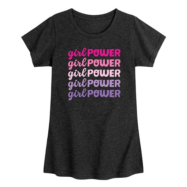 Girls Girl Power Stacked Graphic Tee