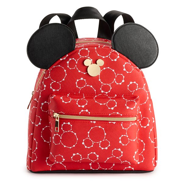 Disney Mickey Mouse All Over Print Mickey Ears Mini Red Dome Backpack