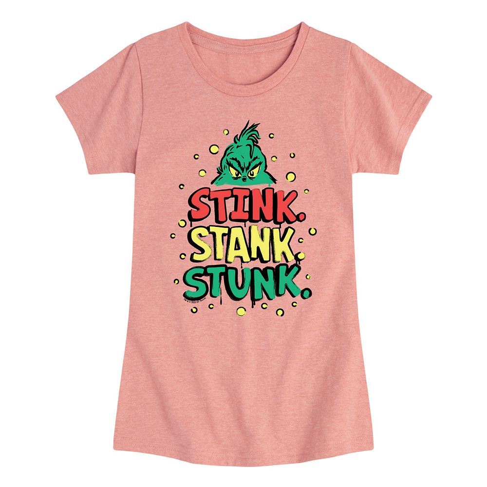 Girls The Grinch Stink Stank Stunk Graphic Tee