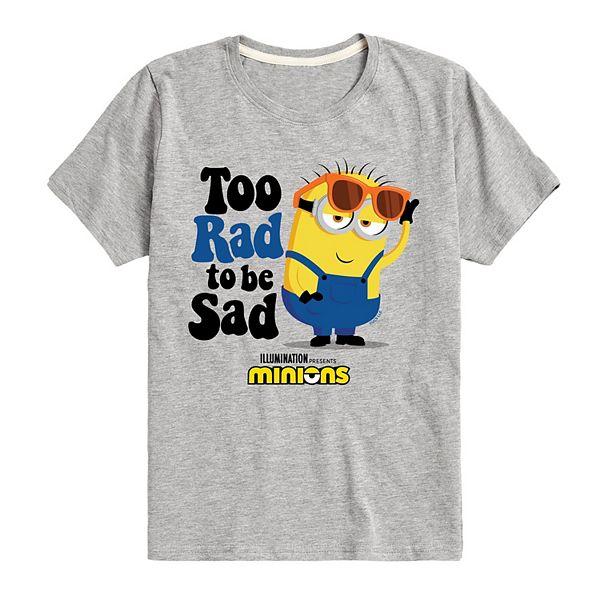Boys 8-20 Despicable Me Too Rad To Be Sad Graphic Tee