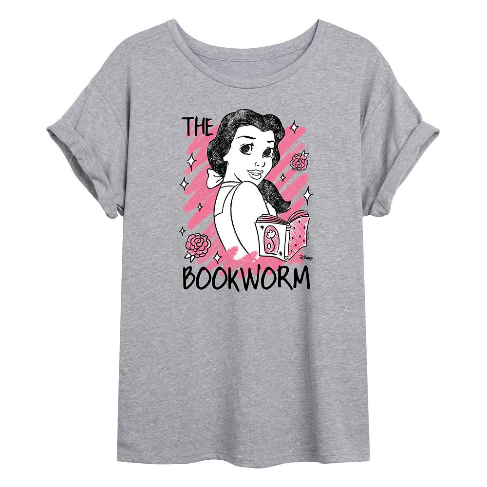 Disney Princess Belle Juniors' Bookworm Oversized Tee