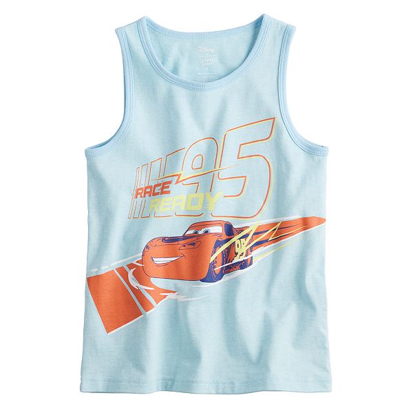Disney/Pixar's Cars Boys 4-12 Lightning McQueen "Race Ready" Tank Top ...
