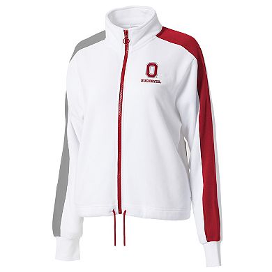 Women's NCAA Ohio State Buckeyes Contrast Sleeve Full-Zip Track Jacket