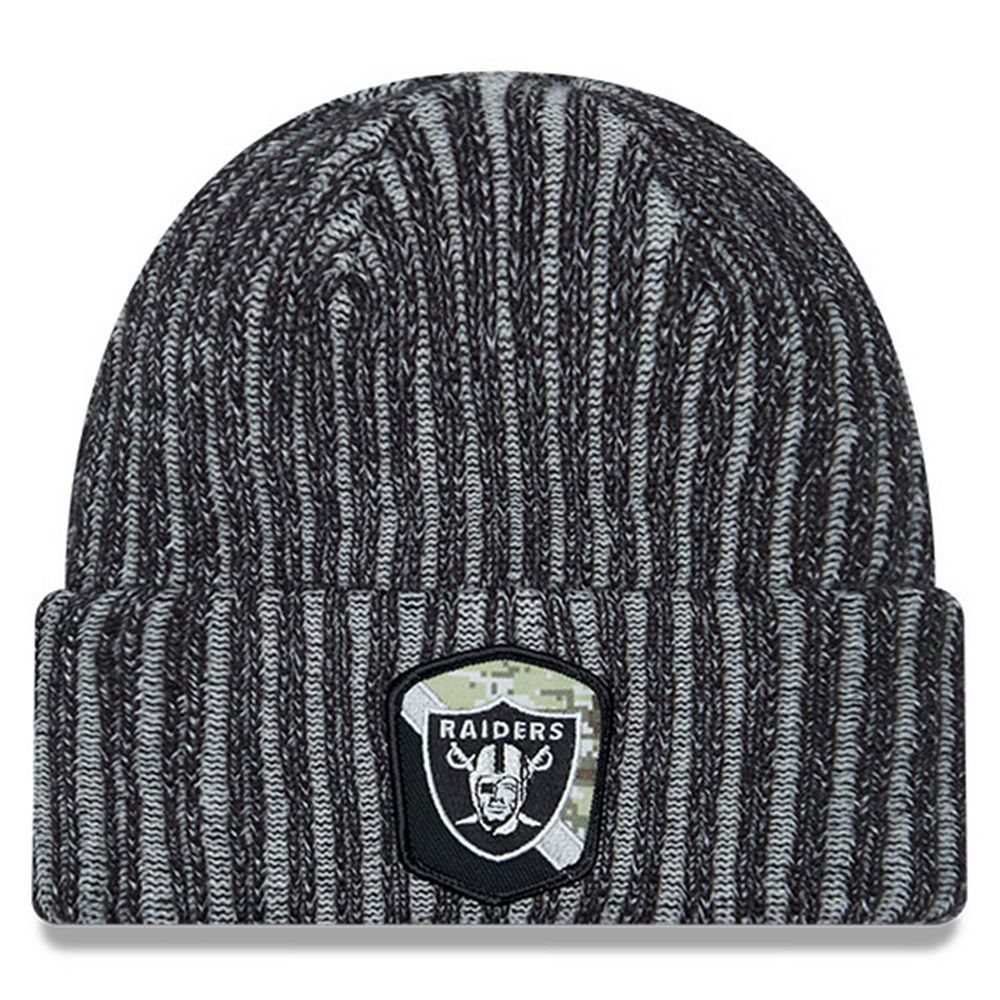 Men's New Era Black Las Vegas Raiders 2023 Salute To Service Cuffed ...