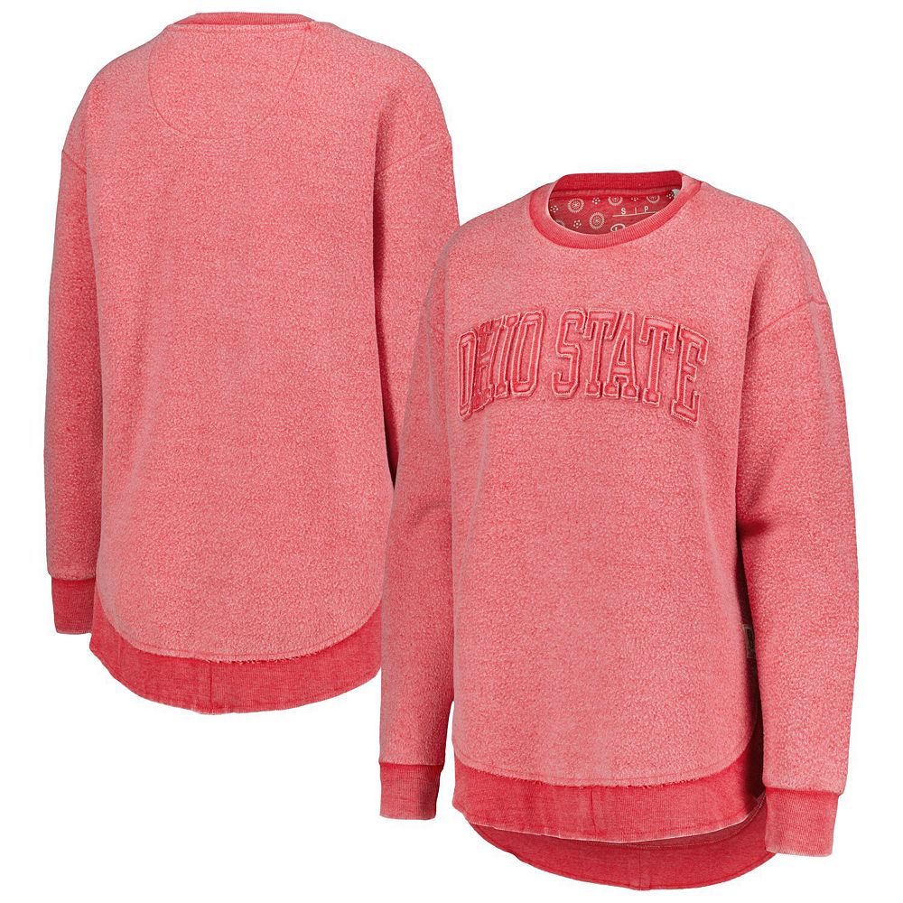 Women's Pressbox Scarlet Ohio State Buckeyes Ponchoville Pullover ...