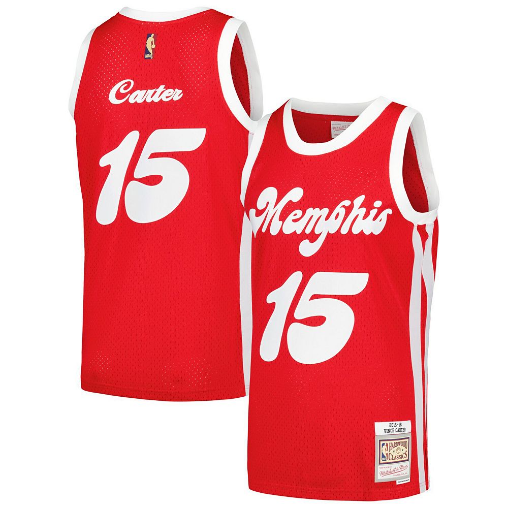 Men's Mitchell & Ness Vince Carter Red Memphis Grizzlies 2015/16 ...