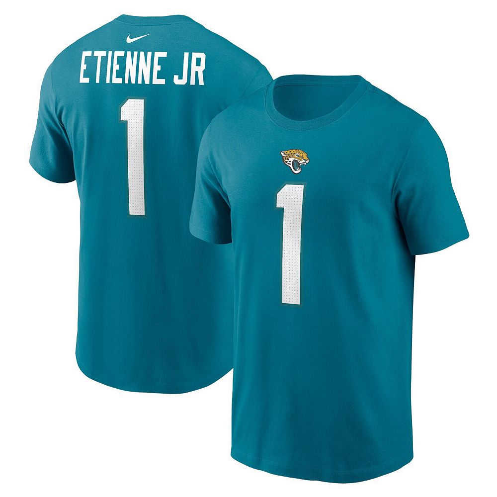 Men's Nike Travis Etienne Teal Jacksonville Jaguars Player Name ...