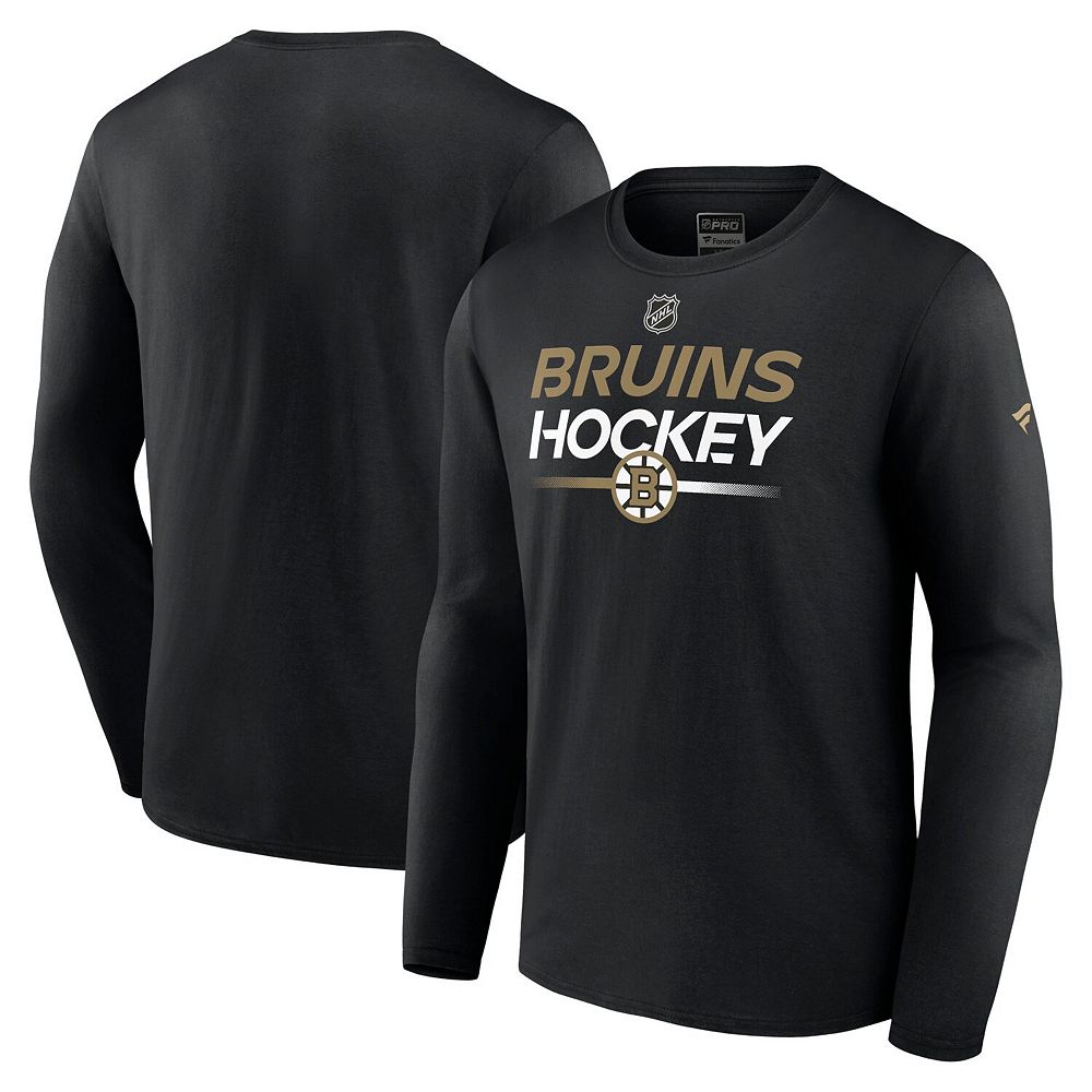 Men's Fanatics Branded Black Boston Bruins Authentic Pro Primary Replen ...