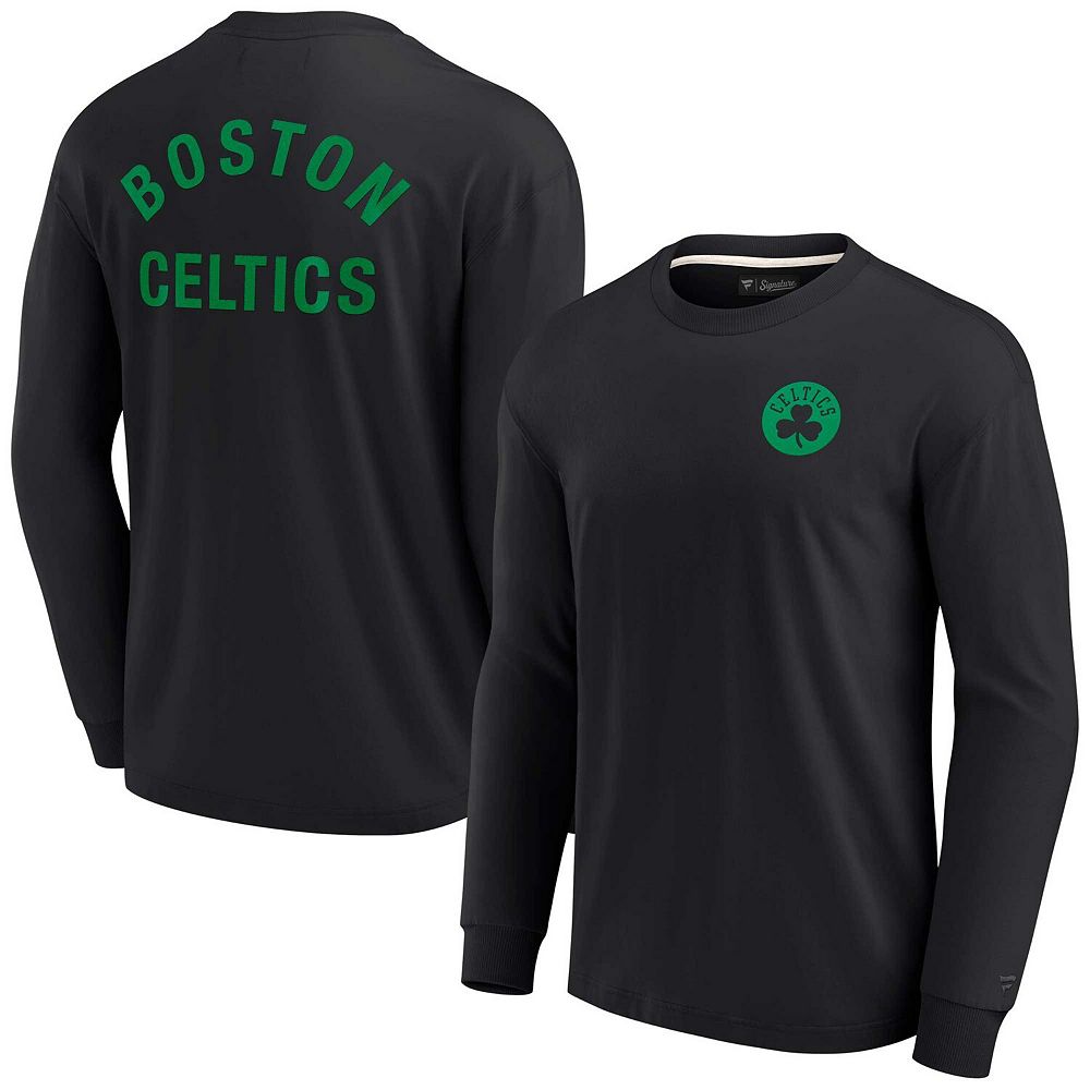 Unisex Fanatics Signature Black Boston Celtics Super Soft Long Sleeve T ...