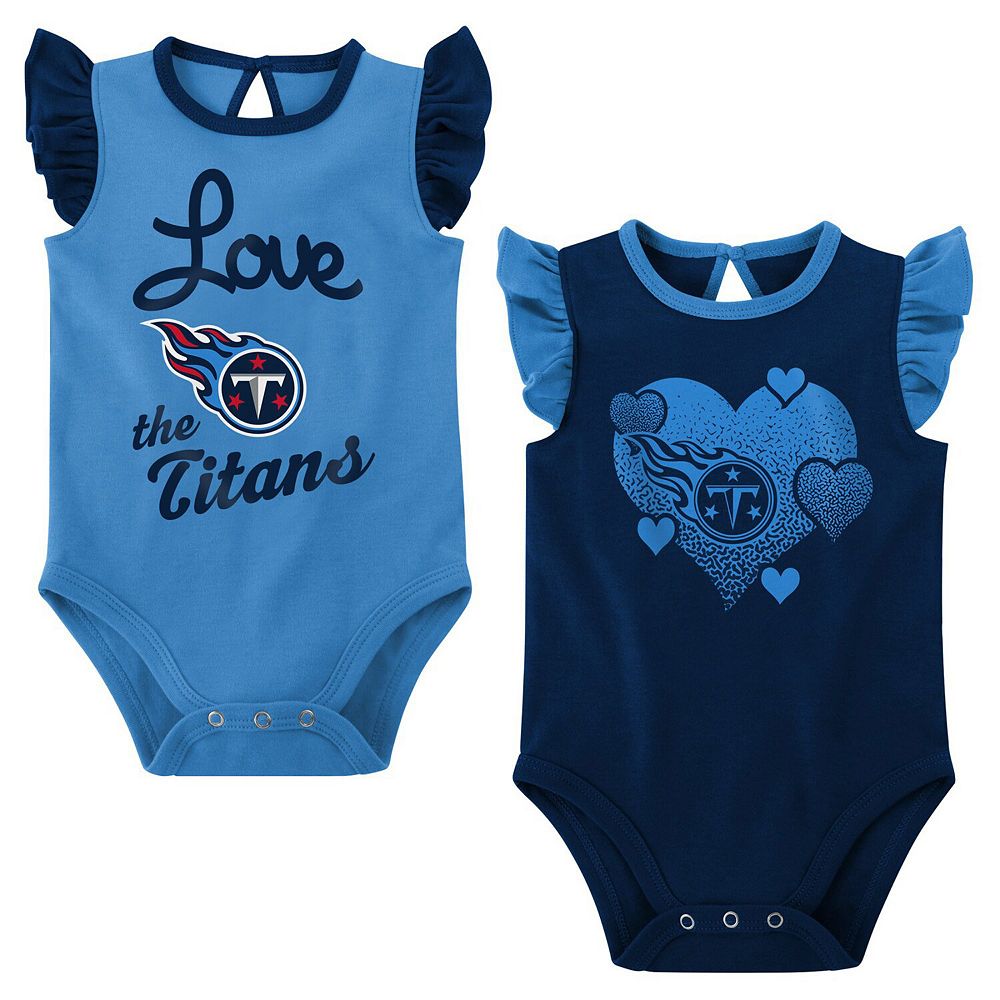 Girls Newborn & Infant Navy/Light Blue Tennessee Titans Spread the Love ...