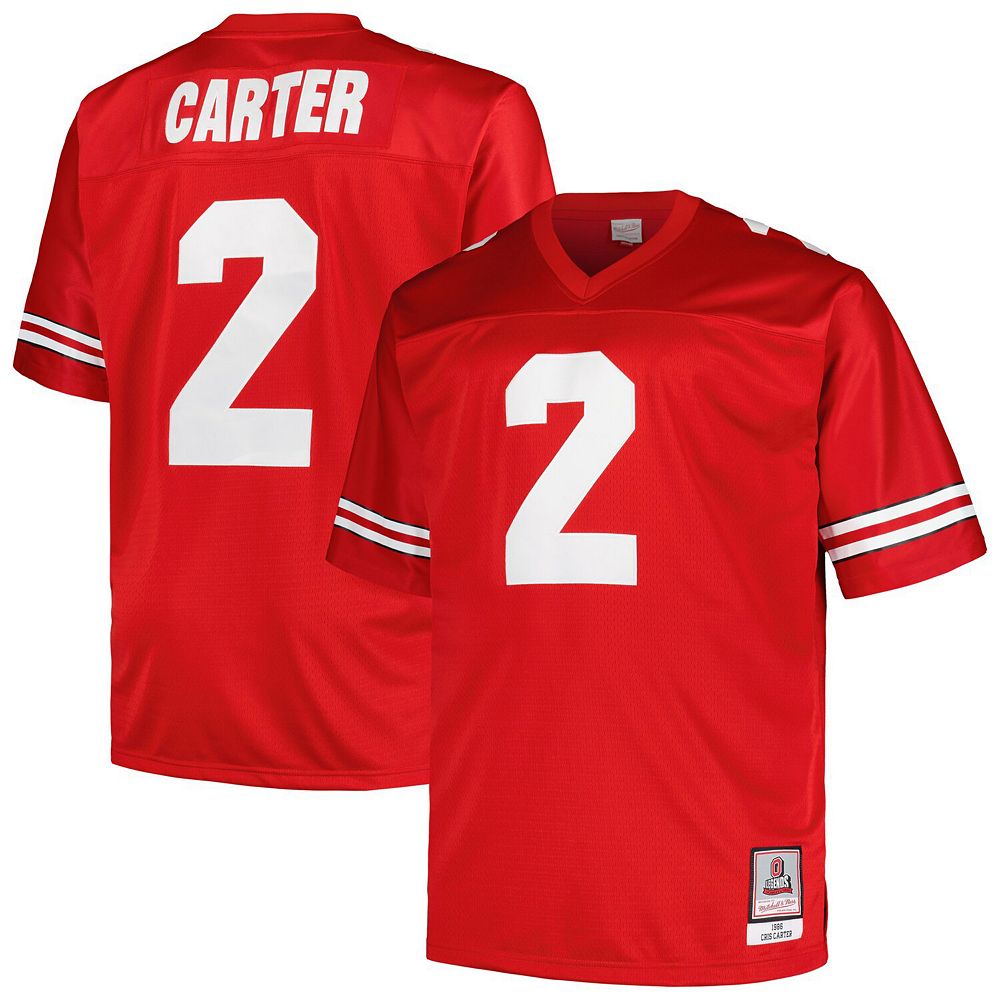 Men's Mitchell & Ness Cris Carter Scarlet Ohio State Buckeyes Big ...