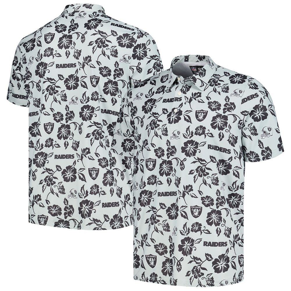 Men's Reyn Spooner Silver Las Vegas Raiders Pua Performance Polo