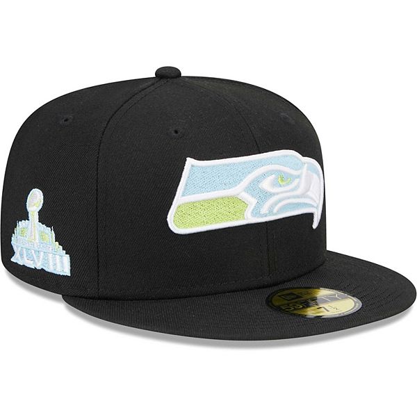 Men's New Era Black Seattle Seahawks Multi 59FIFTY Fitted Hat