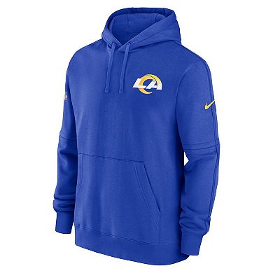 Men's Nike Royal Los Angeles Rams Sideline Club Fleece Pullover Hoodie