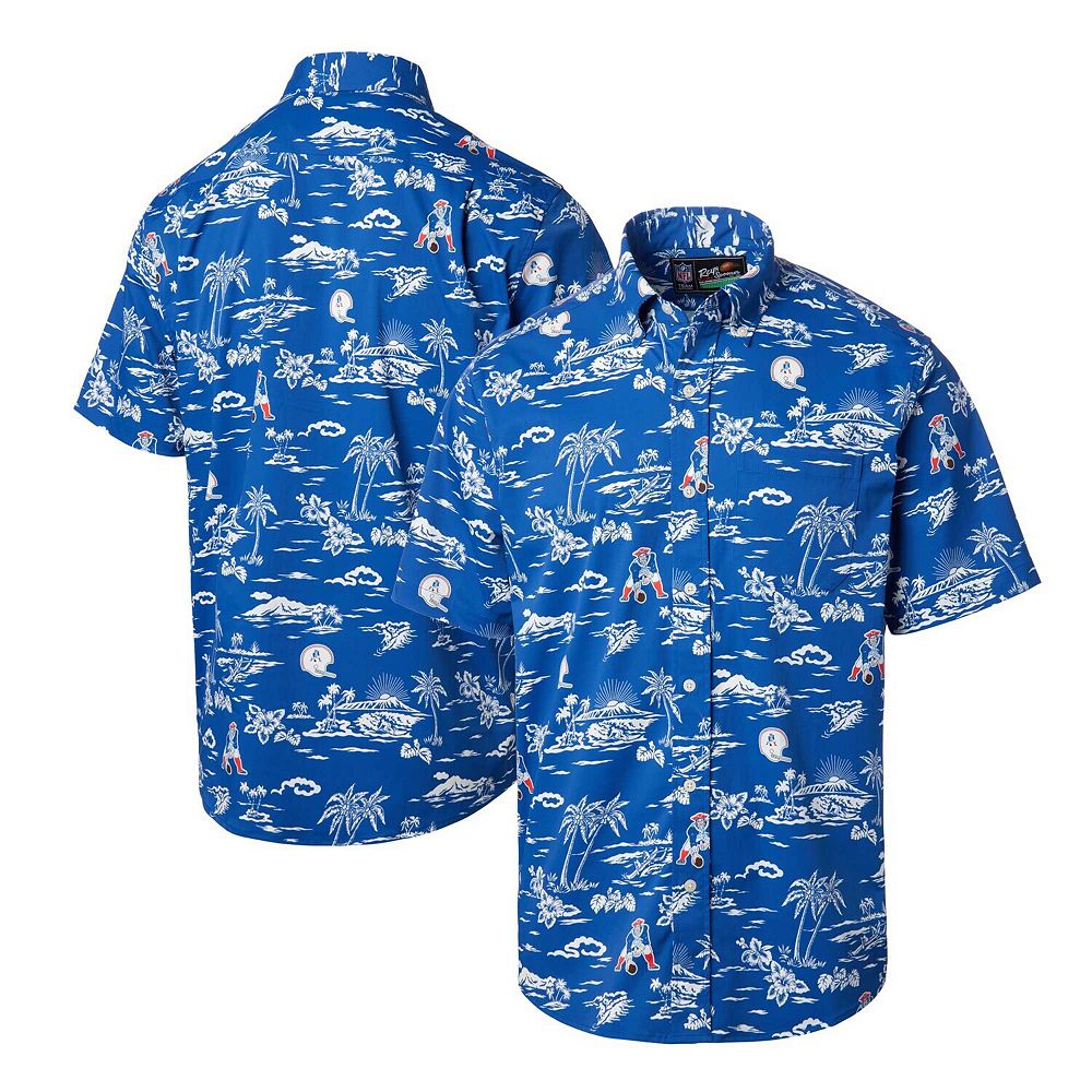 Men's Reyn Spooner Royal New England Patriots Throwback Kekai Print ...