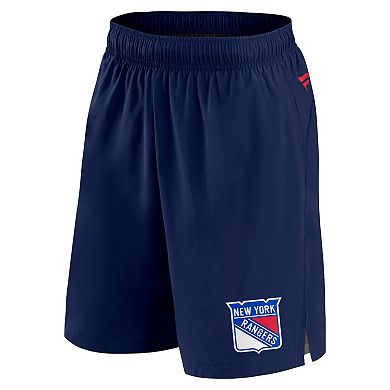 Men's Fanatics Branded Navy New York Rangers Authentic Pro Tech Shorts