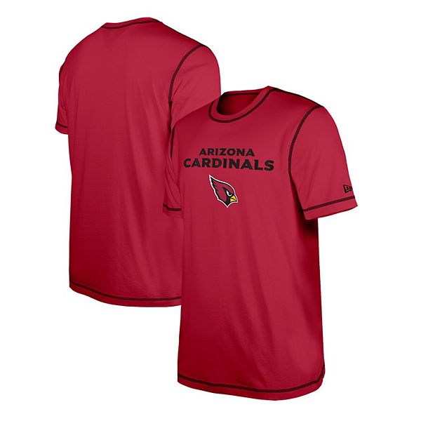 Men's New Era Cardinal Arizona Cardinals Third Down Puff Print T-Shirt