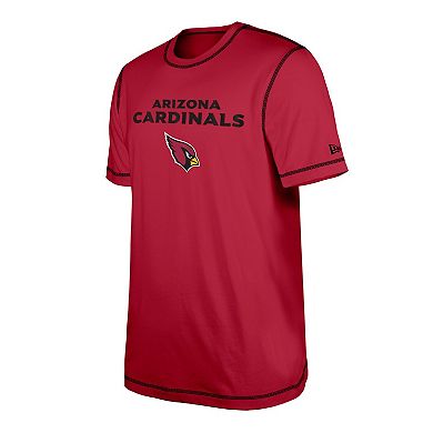 Men's New Era Cardinal Arizona Cardinals Third Down Puff Print T-Shirt