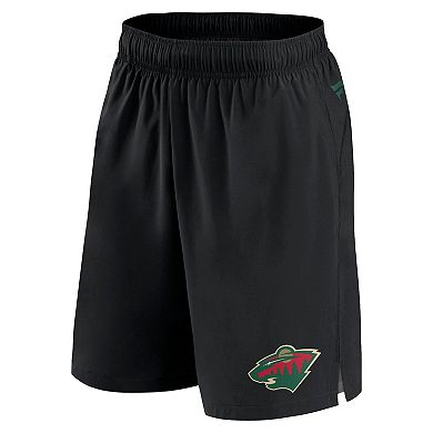 Men's Fanatics Branded Black Minnesota Wild Authentic Pro Tech Shorts
