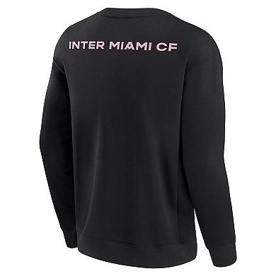 Unisex Fanatics Signature Black Inter Miami CF Super Soft Fleece Crew ...