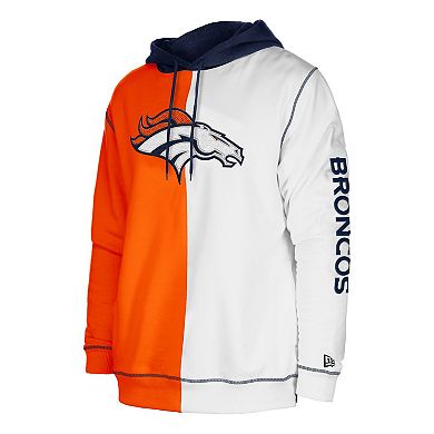 Men's New Era Orange/White Denver Broncos Third Down Split Raglan ...