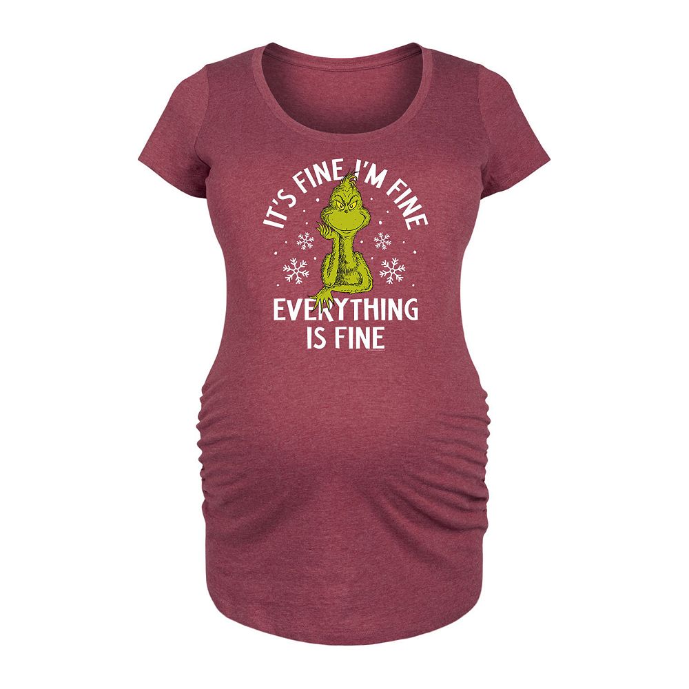 Maternity The Grinch It's Fine I'm Fine Graphic Tee