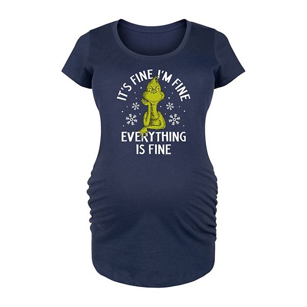 Maternity The Grinch It's Fine I'm Fine Graphic Tee