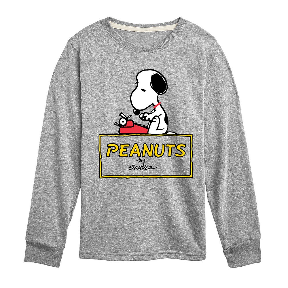 Boys 8-20 Peanuts Snoopy Typing Long Sleeve Graphic Tee
